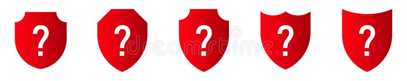 Shield Question Mark Icon. Red Ask Icon 向量例证 - 插画 包括有 例证, 创造性: 297051156