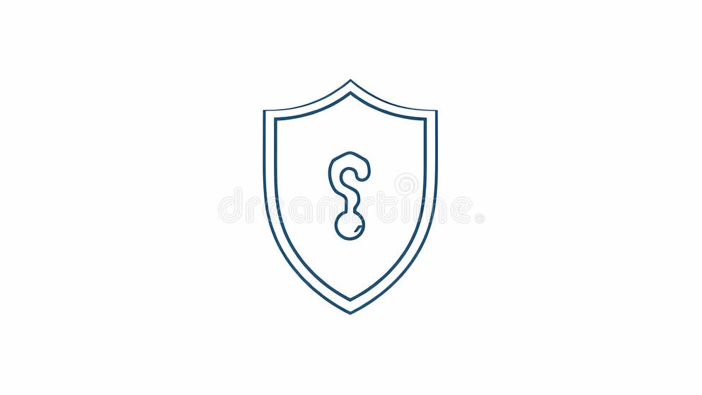 Shield with Question Mark Icon Representing Security Doubts or ...