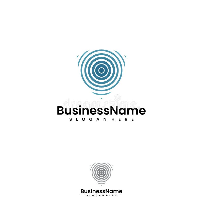 Shield Radar and Sonar Scanner for High Security Logo Design Stock ...