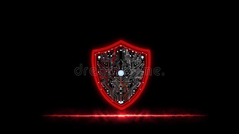 Shield Red Color Hologram Security Protection Verify and Identify ...