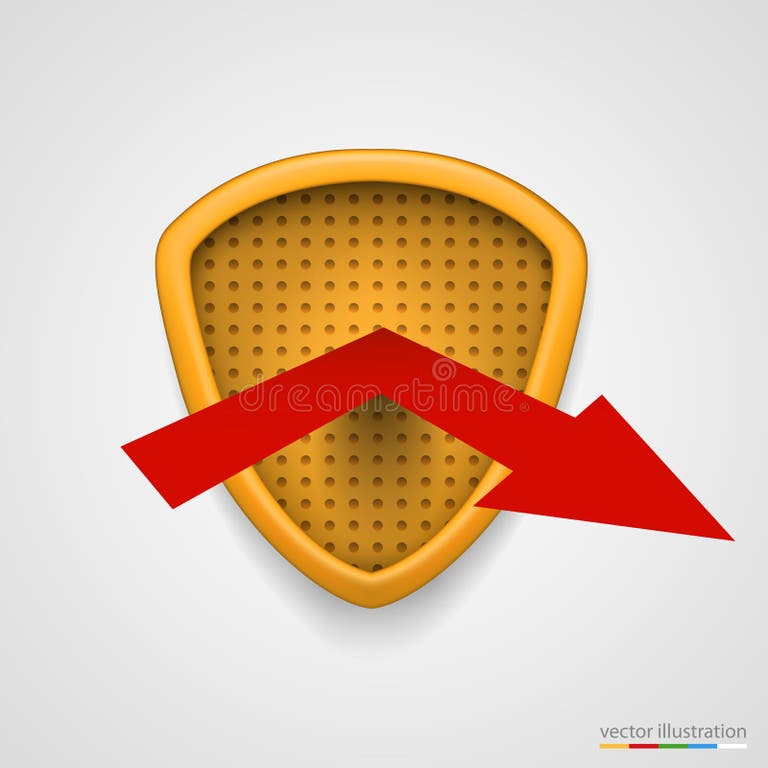 Shield Reflect Arrow. Protection Conceprt Stock Vector - Illustration ...