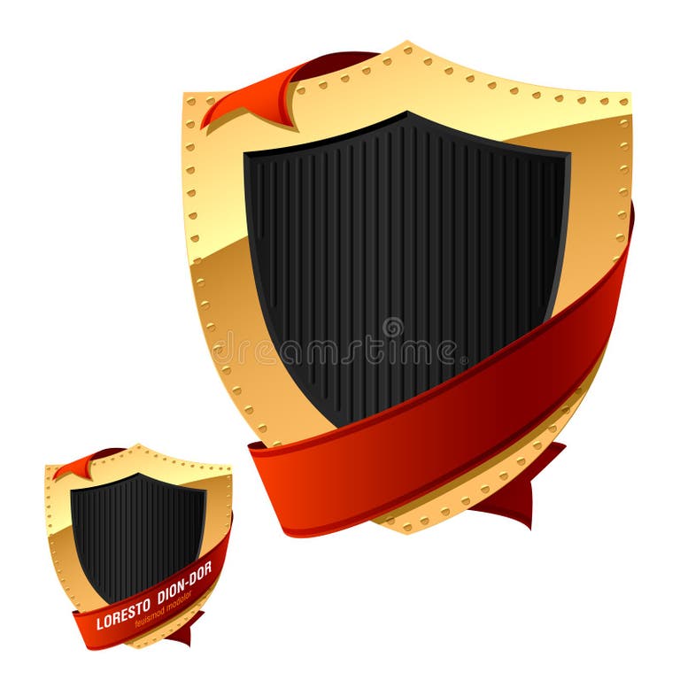 Shield & Ribbon stock vector. Illustration of coat - 9076296