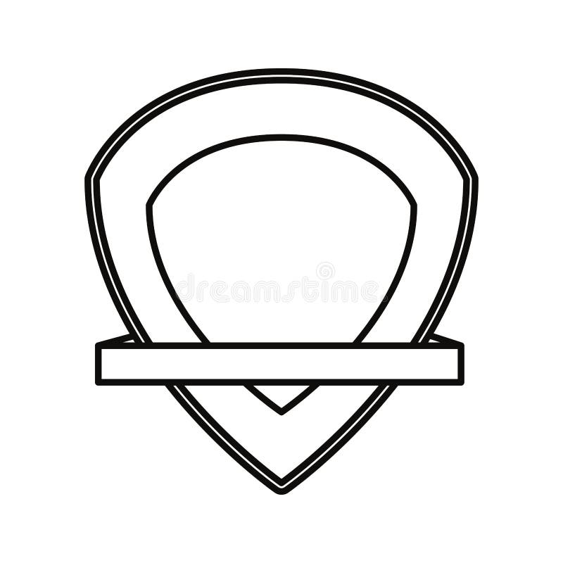 Shield ribbon banner stock illustration. Illustration of shield - 148573432