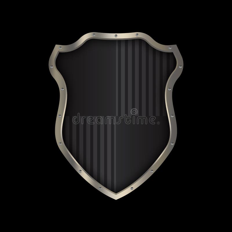 Abstract Chrome Shield Black Background Stock Illustrations – 379 ...