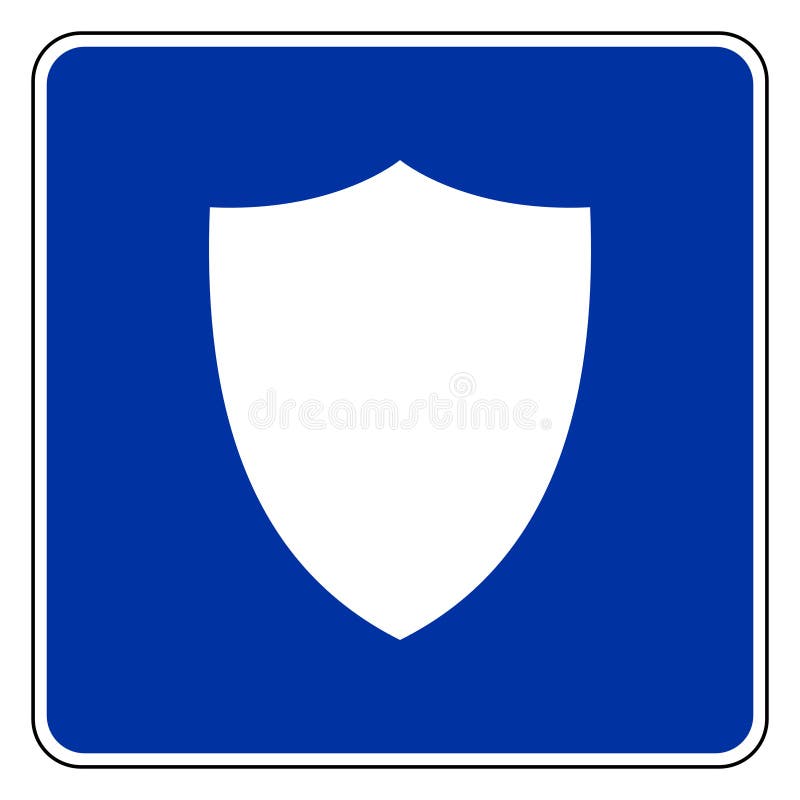 Shield and road sign stock vector. Illustration of square - 228344834