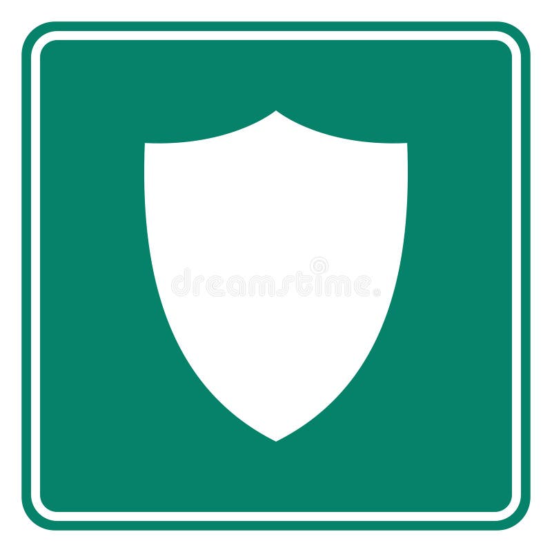 Shield and road sign stock vector. Illustration of protect - 228486504