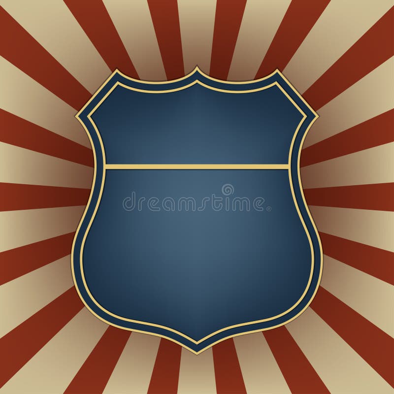 Shield of Road Sign with Arrow Mockup Realistic Vector Illustration ...