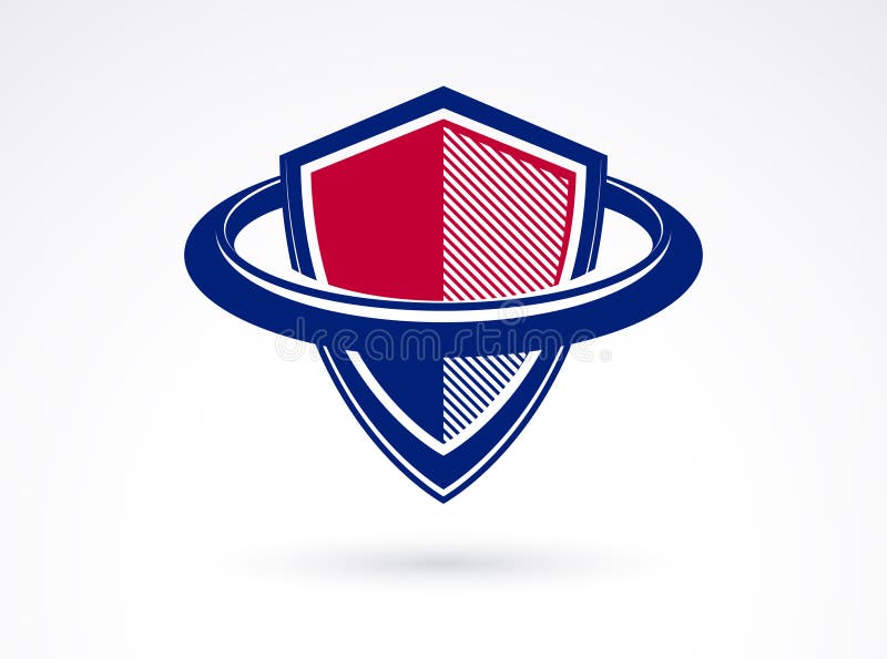 Shield with Round Shape Around it Rotating Like a Loop Vector Symbol ...