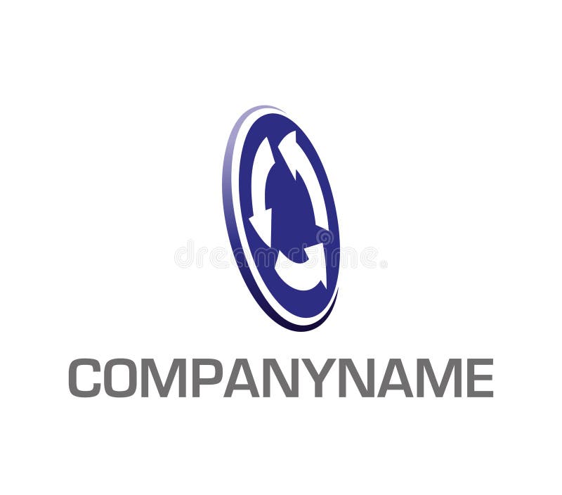 Shield of Roundabout Road Sign. Ready Logo Stock Vector - Illustration ...