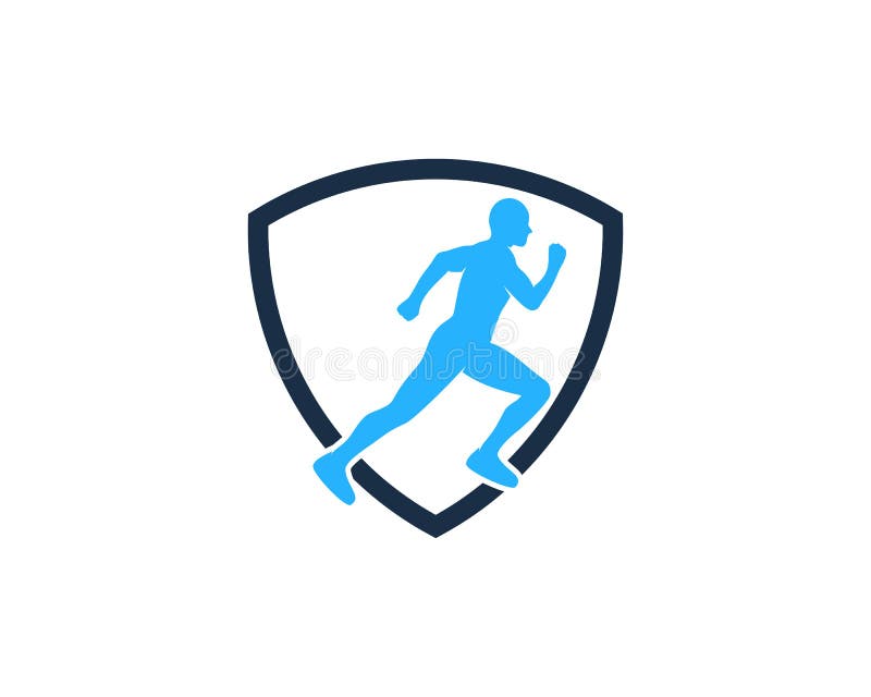 Shield Run Logo Icon Design Stock Vector - Illustration of emblem, idea ...