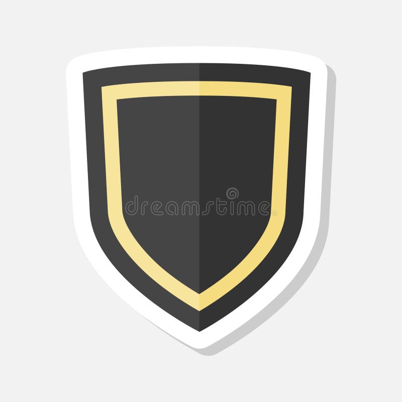 Shield seal frame sticker stock vector. Illustration of border - 130521481
