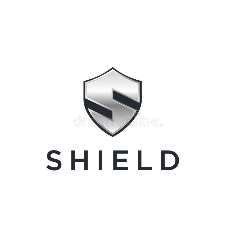 Shield / Secure / or Initial S with Shield Metal Metallic Silver Logo ...