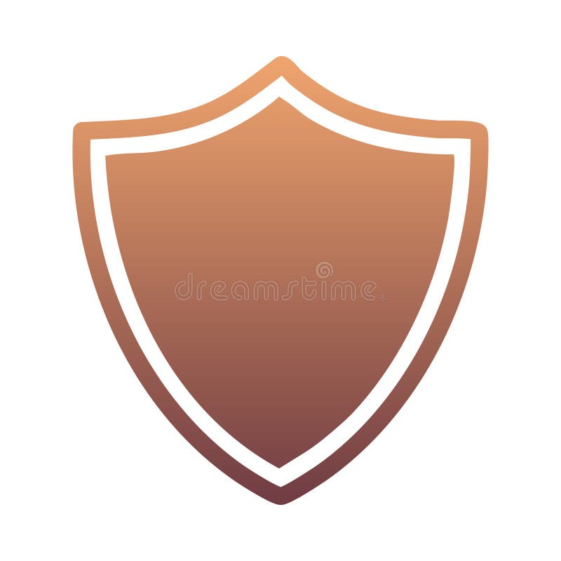 Shield Security Gradient Symbol Isolated Icon Vector Illustration ...