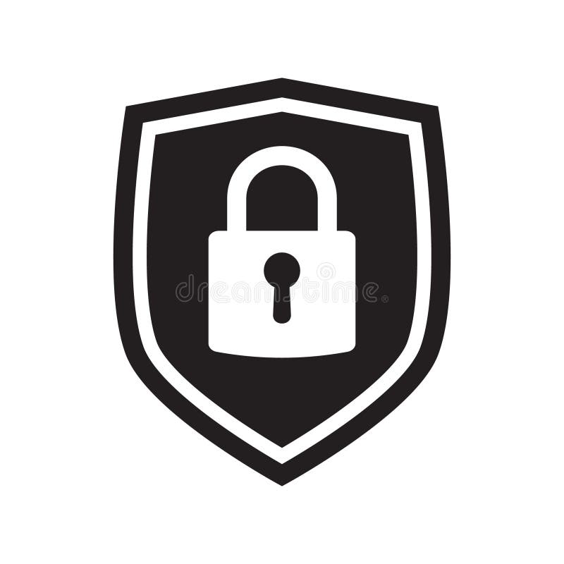 Shield Security with Lock Symbol. Protection, Safety, Password Security ...