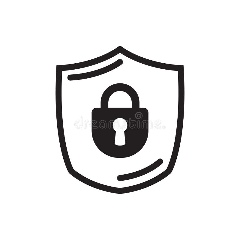 Shield Security with Lock Symbol. Vector Data Protection, Cyber ... Shield Security with Lock Symbol. Vector Data Protection, Cyber ...