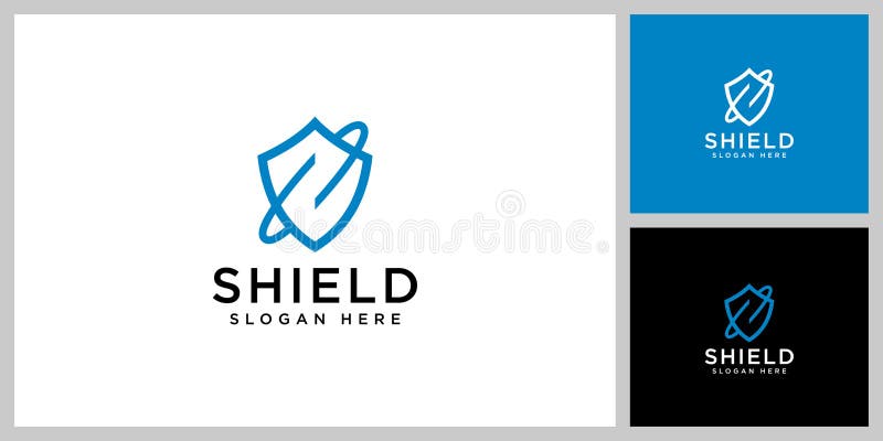 Shield Security Logo Design Stock Vector - Illustration of branding ...