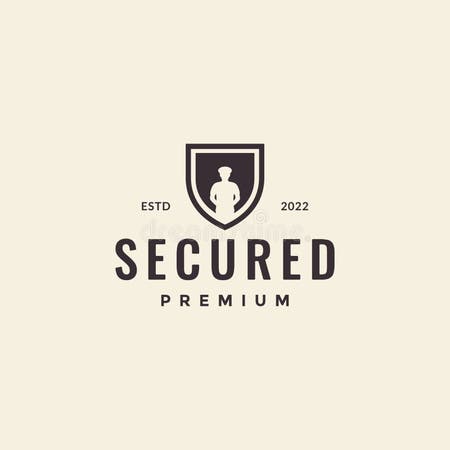 Shield with Security Man Logo Design Stock Vector - Illustration of ...