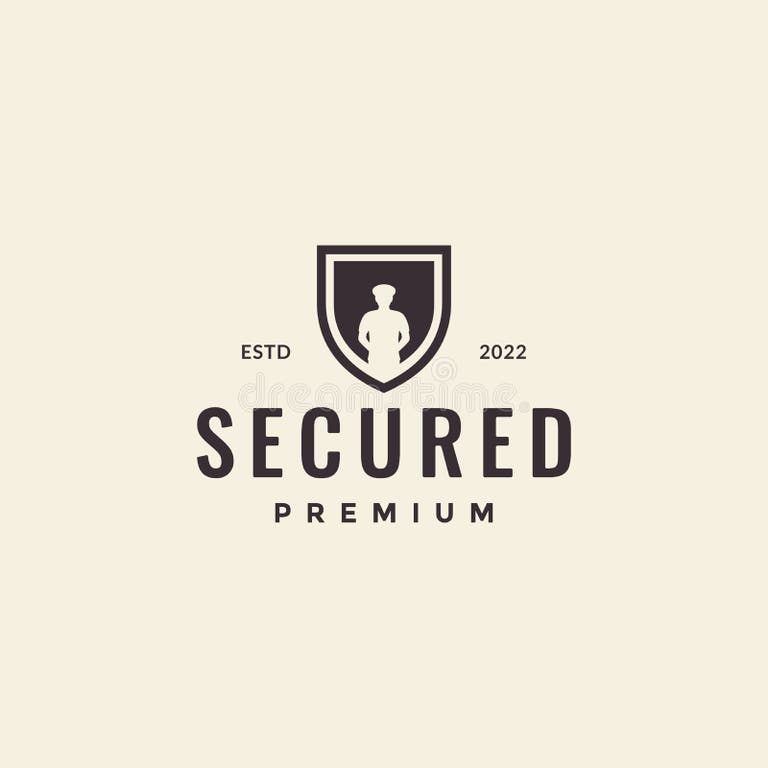 Shield with Security Man Logo Design Stock Vector - Illustration of ...