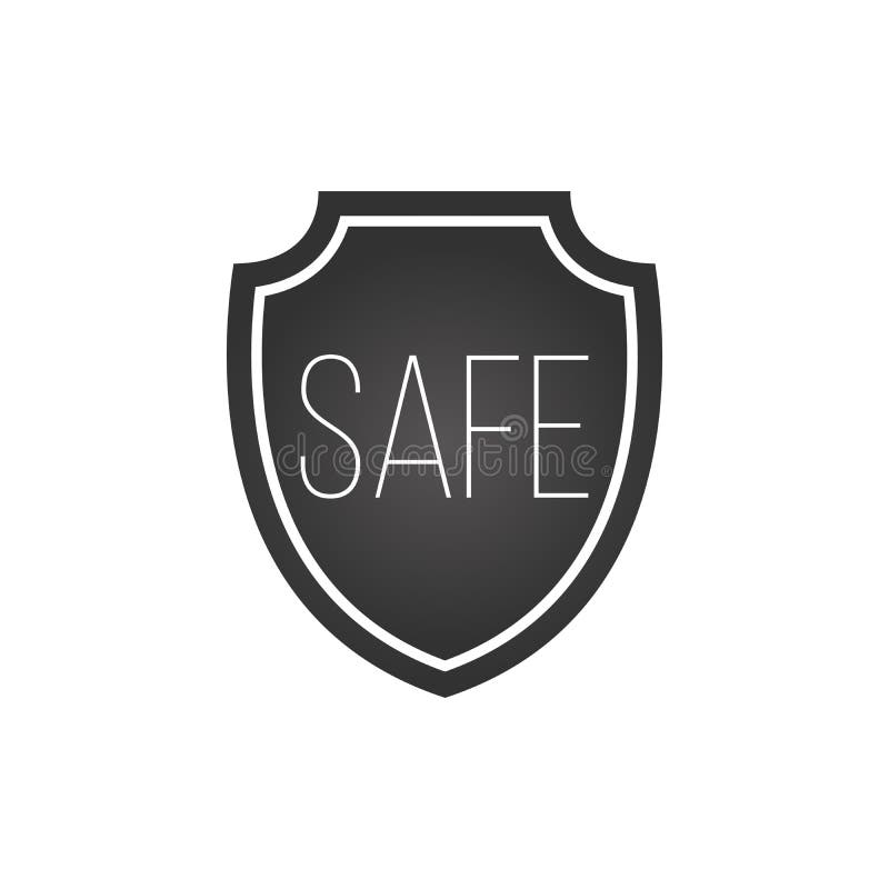Shield Security Protection Icon with Safe Sign. Vector Illustration ...