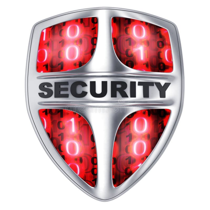 Shield security stock illustration. Illustration of internet - 24698254