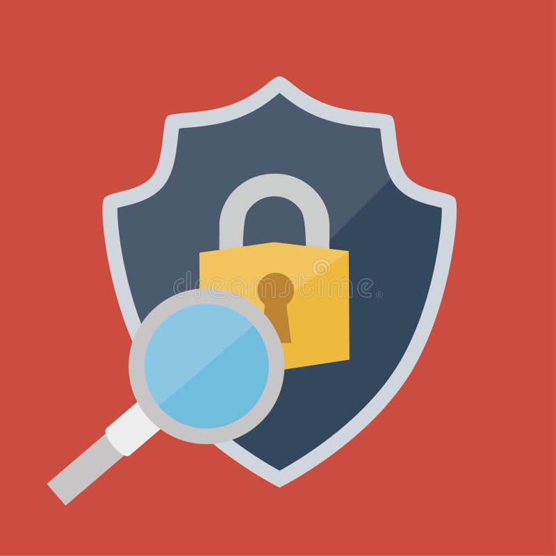 Shield and Security System Design Stock Vector - Illustration of ...