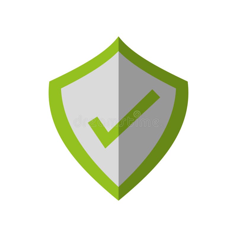 Shield Security System Isolated Icon Stock Vector - Illustration of ...