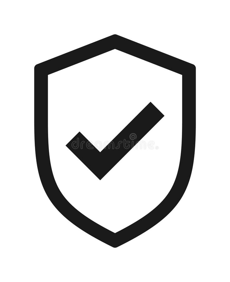 Security tick glyphs icon stock illustration. Illustration of icons ...