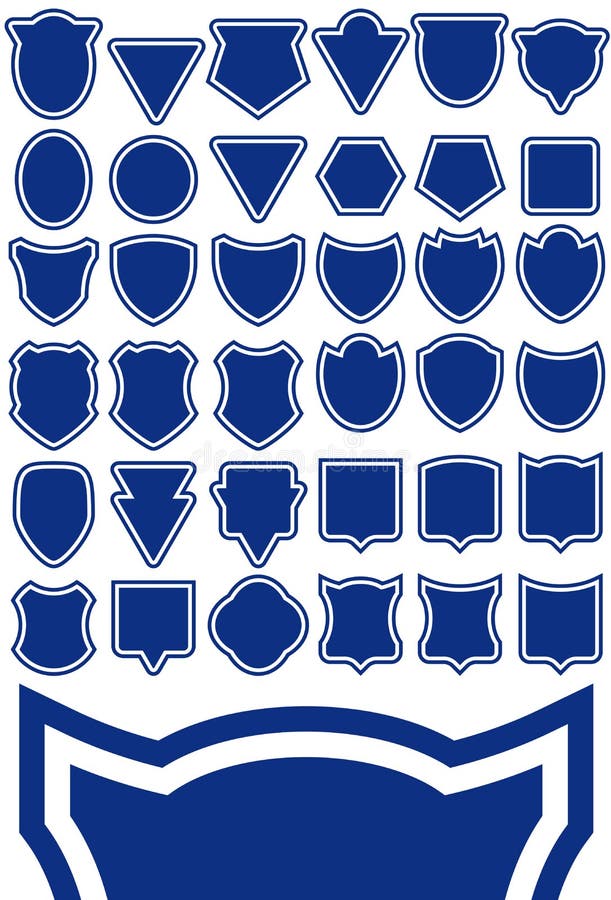 Shield Shape Template stock vector. Illustration of classical - 8895350