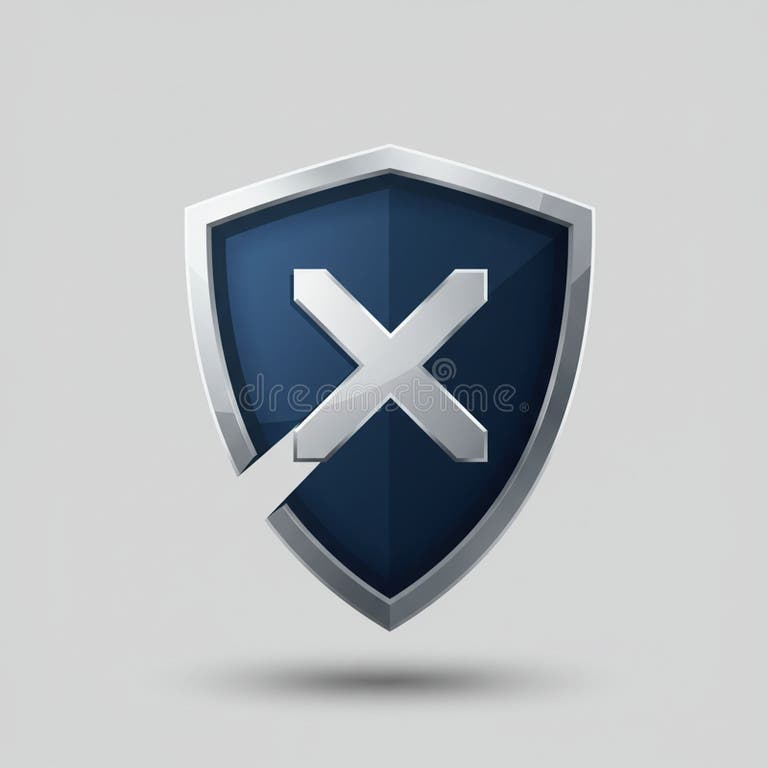 A Shield-shaped Emblem Features a Metallic Silver Border Surrounding a ...