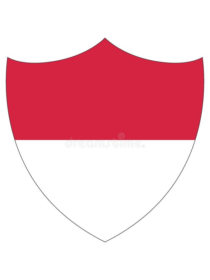 Shield Shaped Flag of Indonesia Stock Vector - Illustration of denmark ...