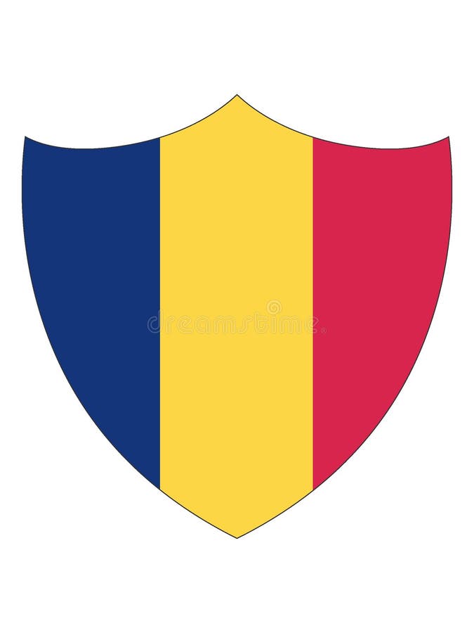 Shield Shaped Flag of Romania Stock Vector - Illustration of denmark ...