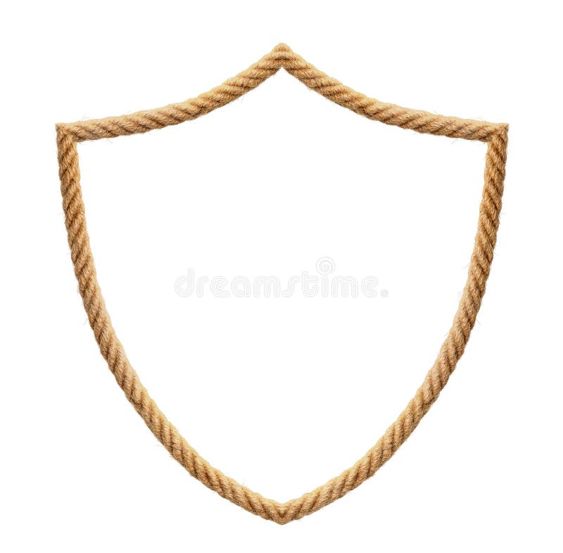 Shield shaped rope frame stock illustration. Illustration of twine ...