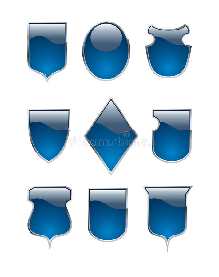 Schild-Form-Schablone vektor abbildung. Illustration von bescheinigung ...