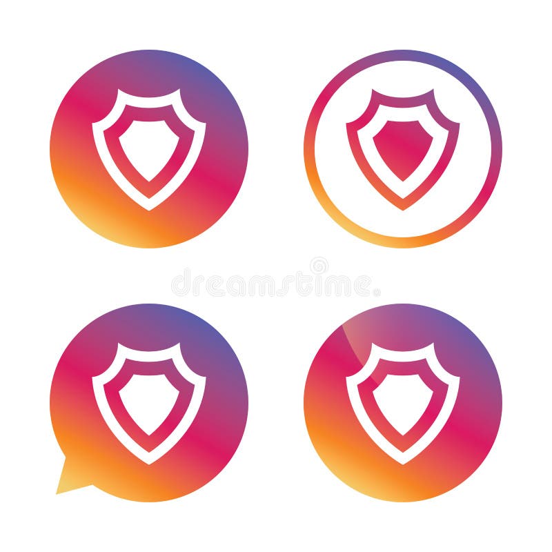 Shield Sign Icon. Protection Symbol Stock Vector - Illustration of ...
