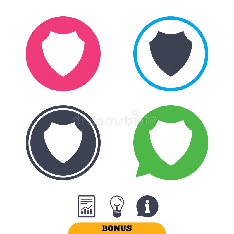 Shield Sign Icon. Protection Symbol Stock Vector - Illustration of ...