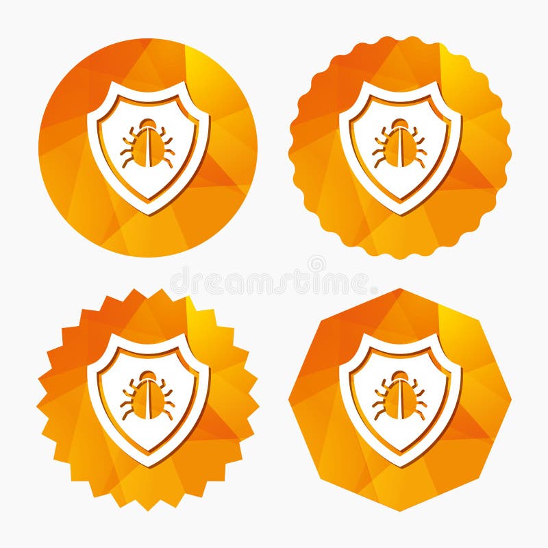 Shield Sign Icon. Virus Protection Symbol Stock Vector - Illustration ...
