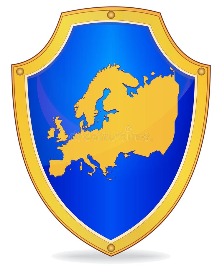 Europe Shield Flags Set stock illustration. Illustration of detailed ...