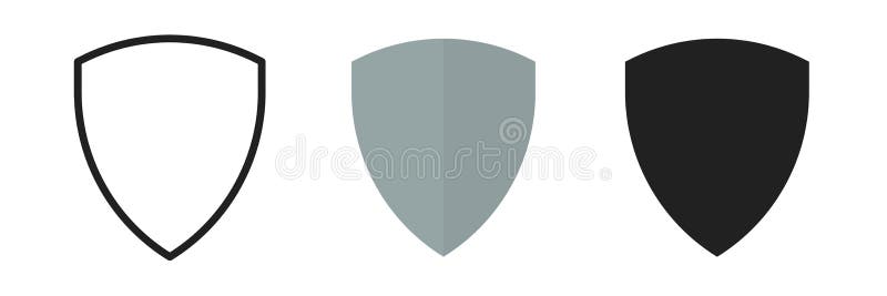 Shield Simple Set Icon. Security Illustration Concept in Flat Stock ...