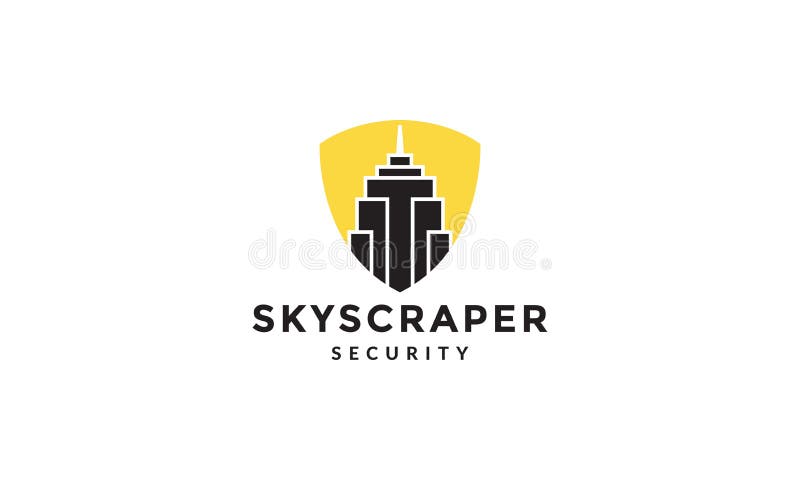 Shield Skyscraper Abstract Logo Symbol Vector Icon Illustration Graphic ...