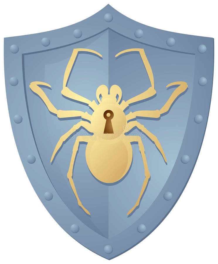 Shield with the Spider stock vector. Illustration of armor - 19227976