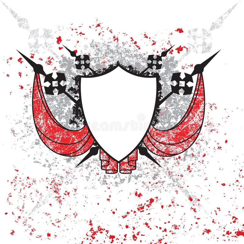 Shield with Splatter stock vector. Illustration of frame - 1835615