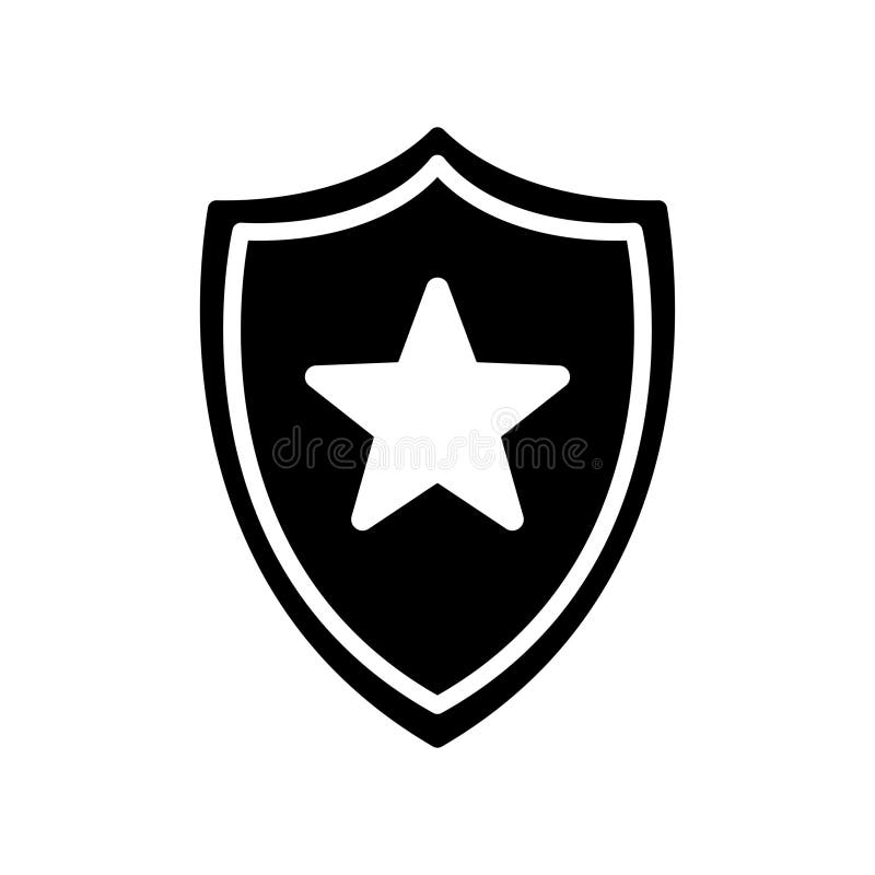Shield with Star Icon. Security and Protection, Safety Stock Vector ...