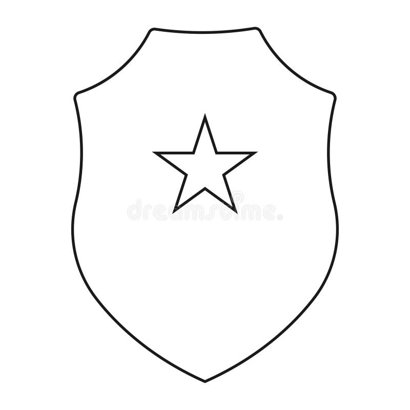 Shield and Star Icon Vector Stock Illustration - Illustration of ...
