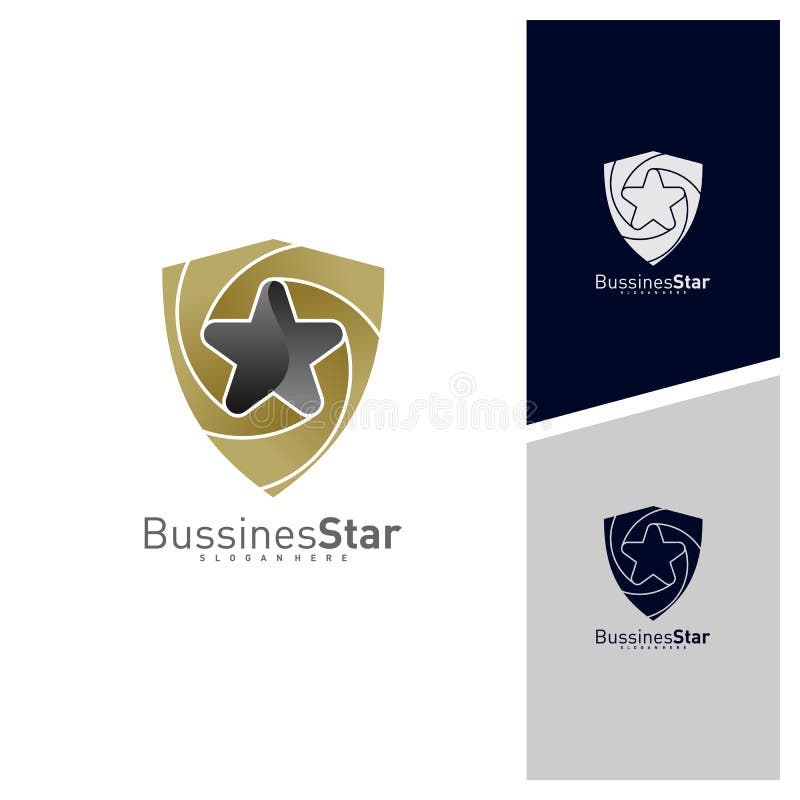 Shield Star Logo Template Design Vector, Concept, Creative Symbol, Icon ...