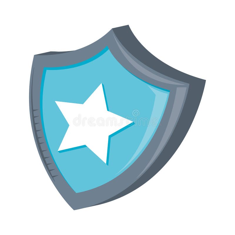 Shield with Star Icon, Simple Style Stock Vector - Illustration of ...