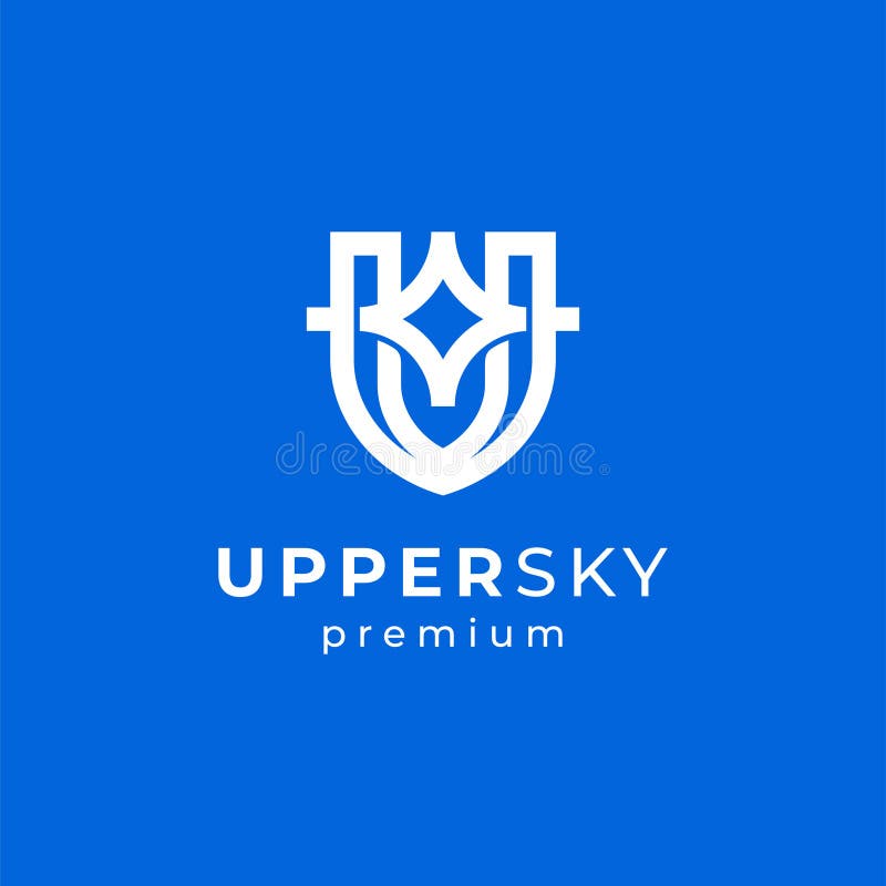 Shield and Star for Tech Protection Logo Design Stock Vector ...