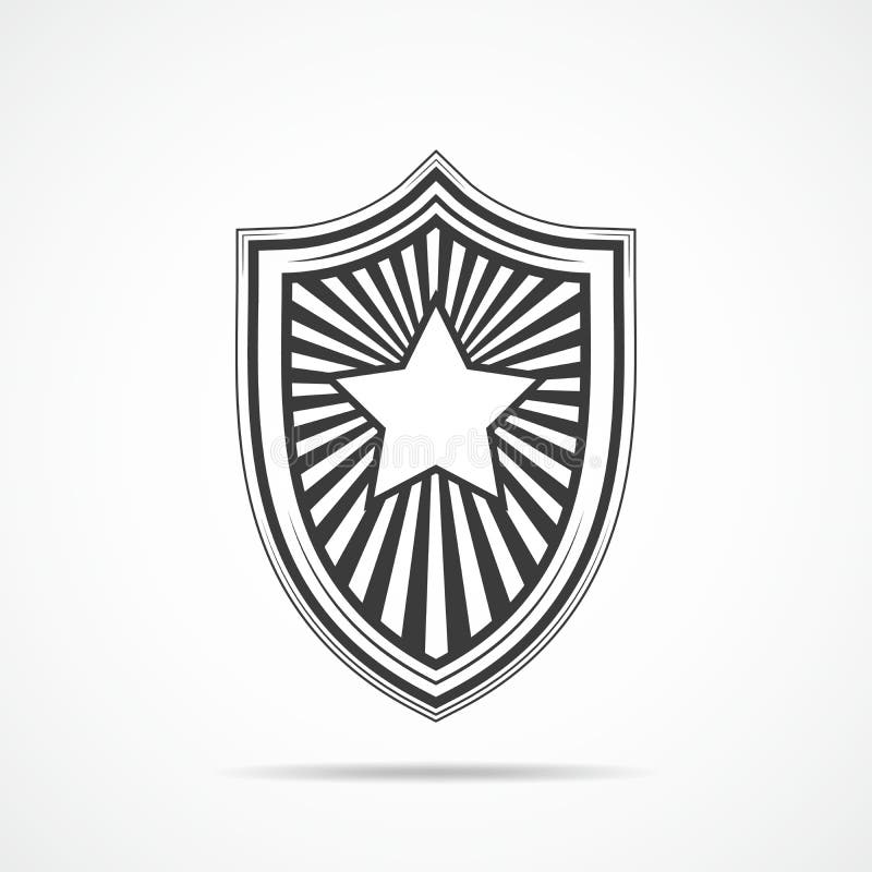 Shield with Star. Vector Illustration. Stock Illustration ...