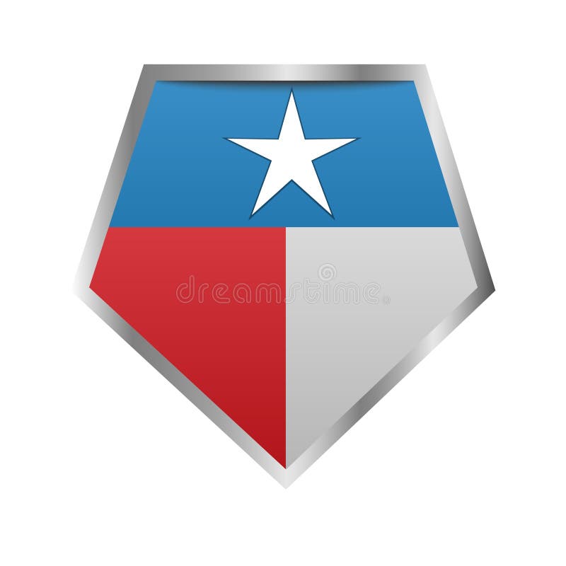 Shield with the State Flag of Texas Stock Vector - Illustration of ...