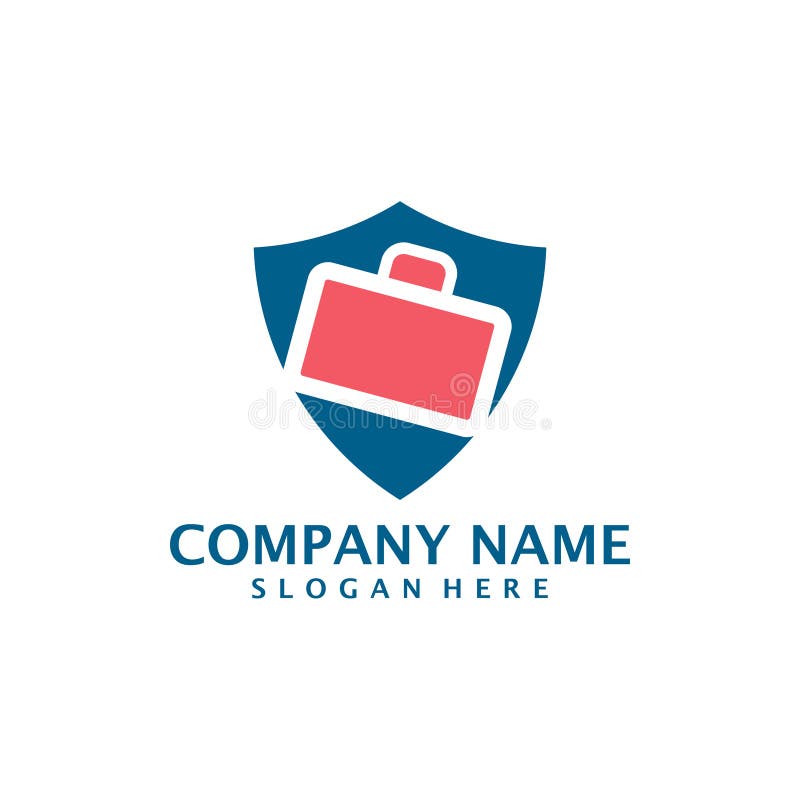 Shield Suitcase Logo Design Vector. Suitcase Logo Design Template ...