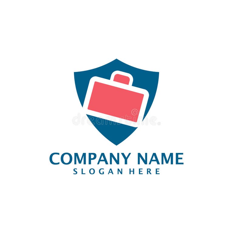 Shield Suitcase Logo Design Vector. Suitcase Logo Design Template ...
